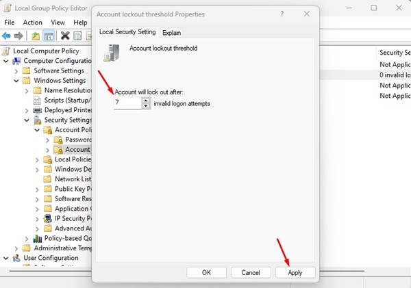 Hoe u de lock -outdrempel van de account kunt wijzigen in Windows 11 ...
